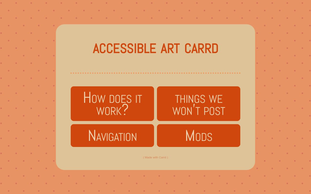 Accessible Art Carrd